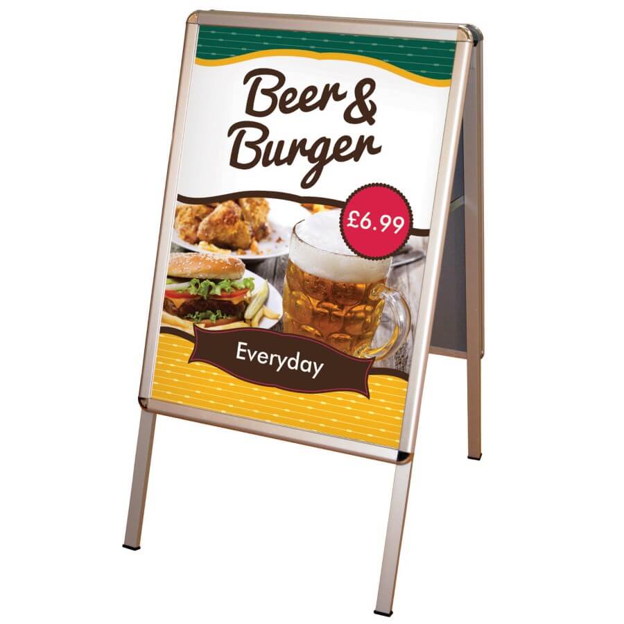 A Board Pavement Sign with Printed Graphics - Access Displays
