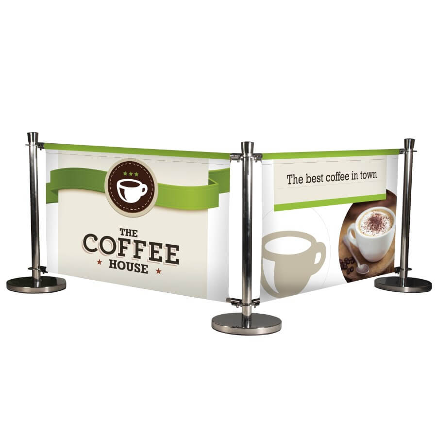 Deluxe Cafe Barrier Kit with Printed Graphic - Access Displays