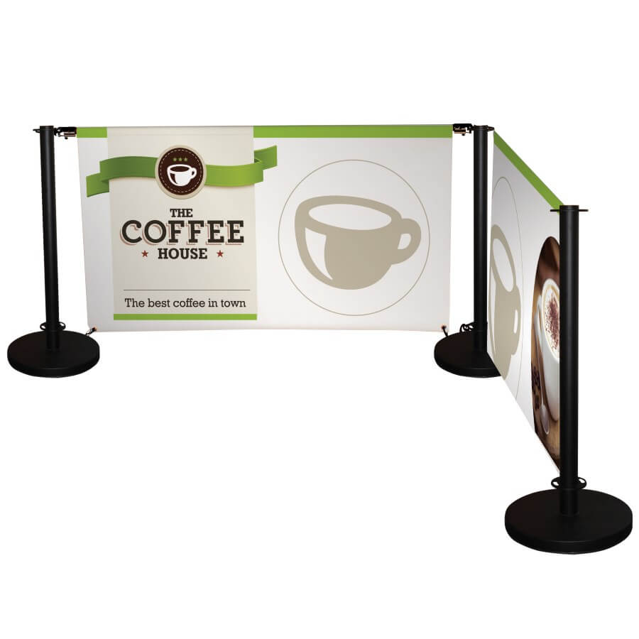 Economy Cafe Barrier Kit with Printed Graphic - Access Displays