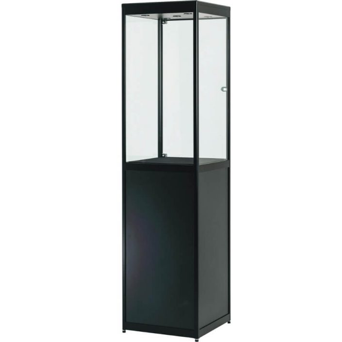 Plinth Display Case in Black for Hire - KCB - Access Displays