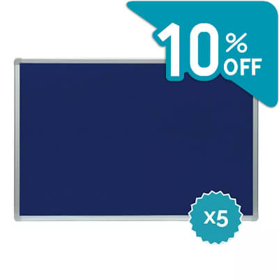 Pack of 5 Cheap Felt Notice Boards - Access Displays