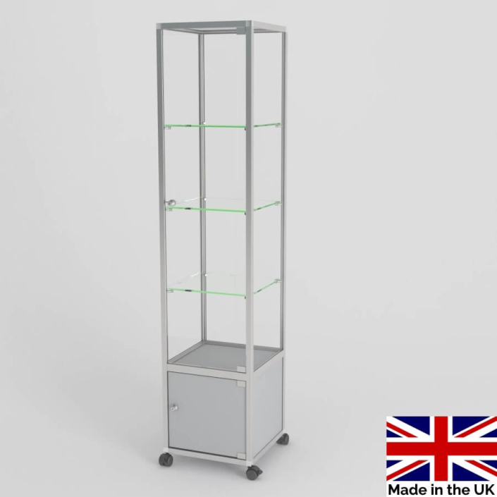 1420mm Wide Freestanding Glass Display Case - 160/C3C - Access Displays