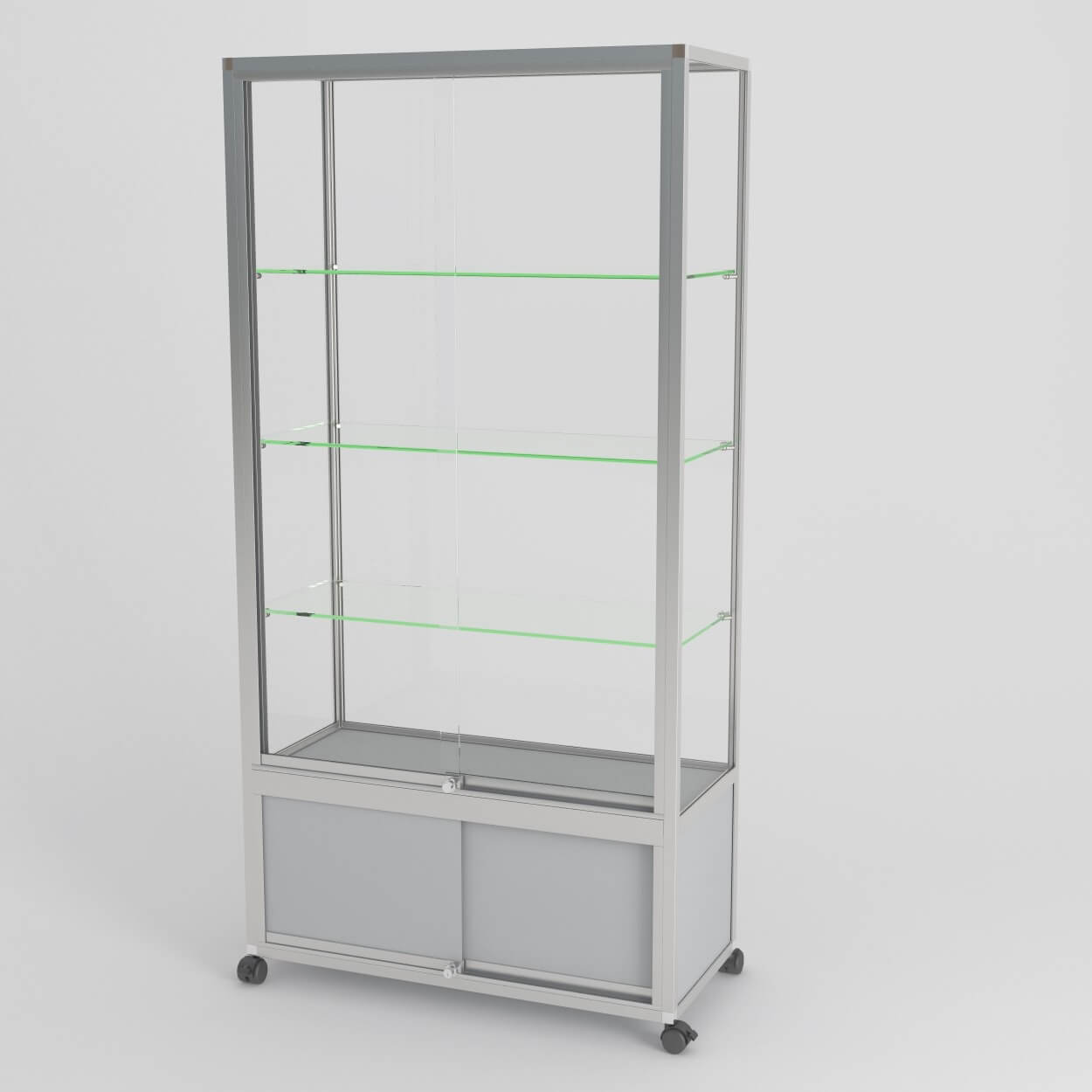 1000mm wide Glass Display Cabinet - UB026ED - Access Displays