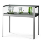 1000mm Wide Glass Display Table - Silver - Access Displays