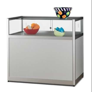 1000mm Wide Glass Display Table - Silver - Access Displays