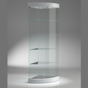 580mm Wide Freestanding Corner Glass Display Case
