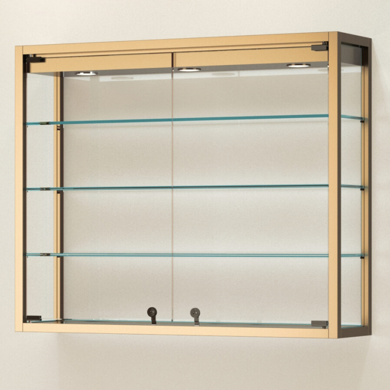 950mm wide Wall Mounted Glass Display Case - Access Displays
