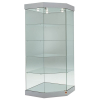 730mm Wide Freestanding Corner Glass Display Case
