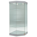 730mm Wide Freestanding Corner Glass Display Case