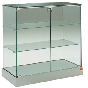 930mm Wide Glass Display Counter with Castors - 20/AL